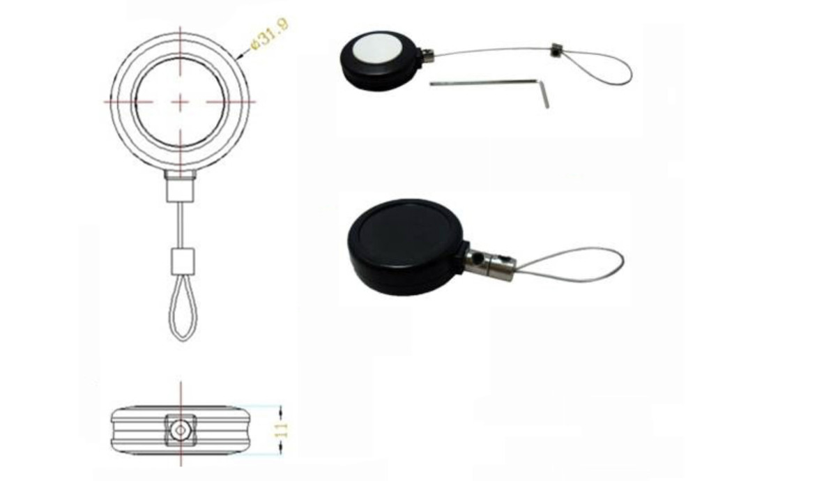 anti-lost Durable burglar-proof retail display security pull box for ring